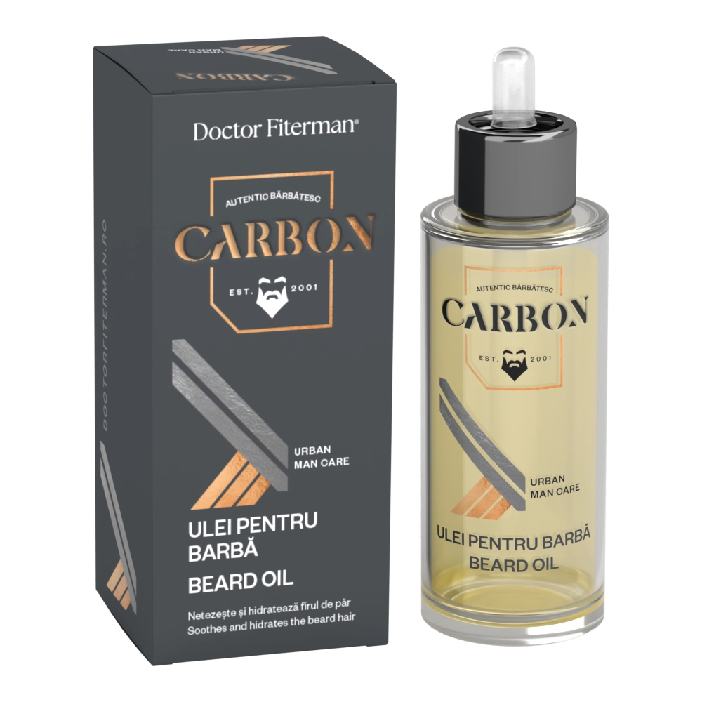Doctor Fiterman CARBON Ulei pentru barbă x 30 ml - Bărbați puternici